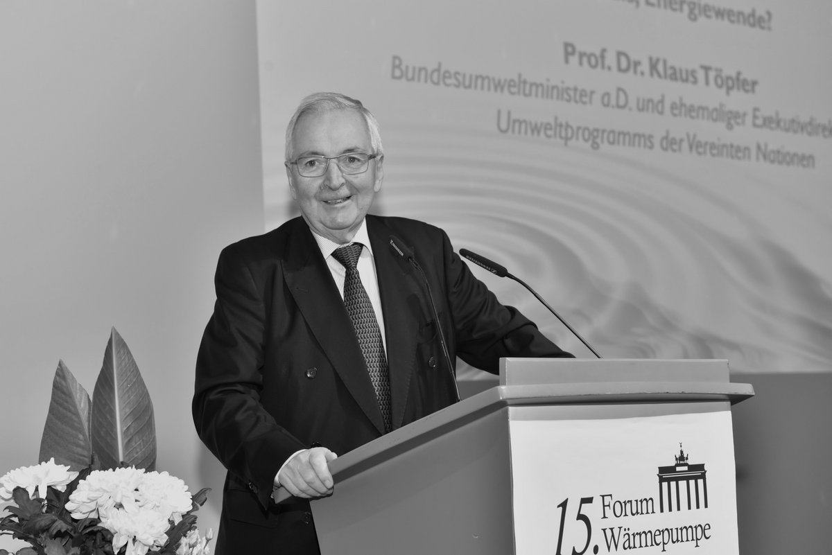 Trauer um Klaus Töpfer | BWP | waermepumpe.de